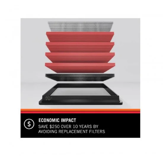 K&N E-2997 High Performance Replacement Air Filter for Polo Diesel